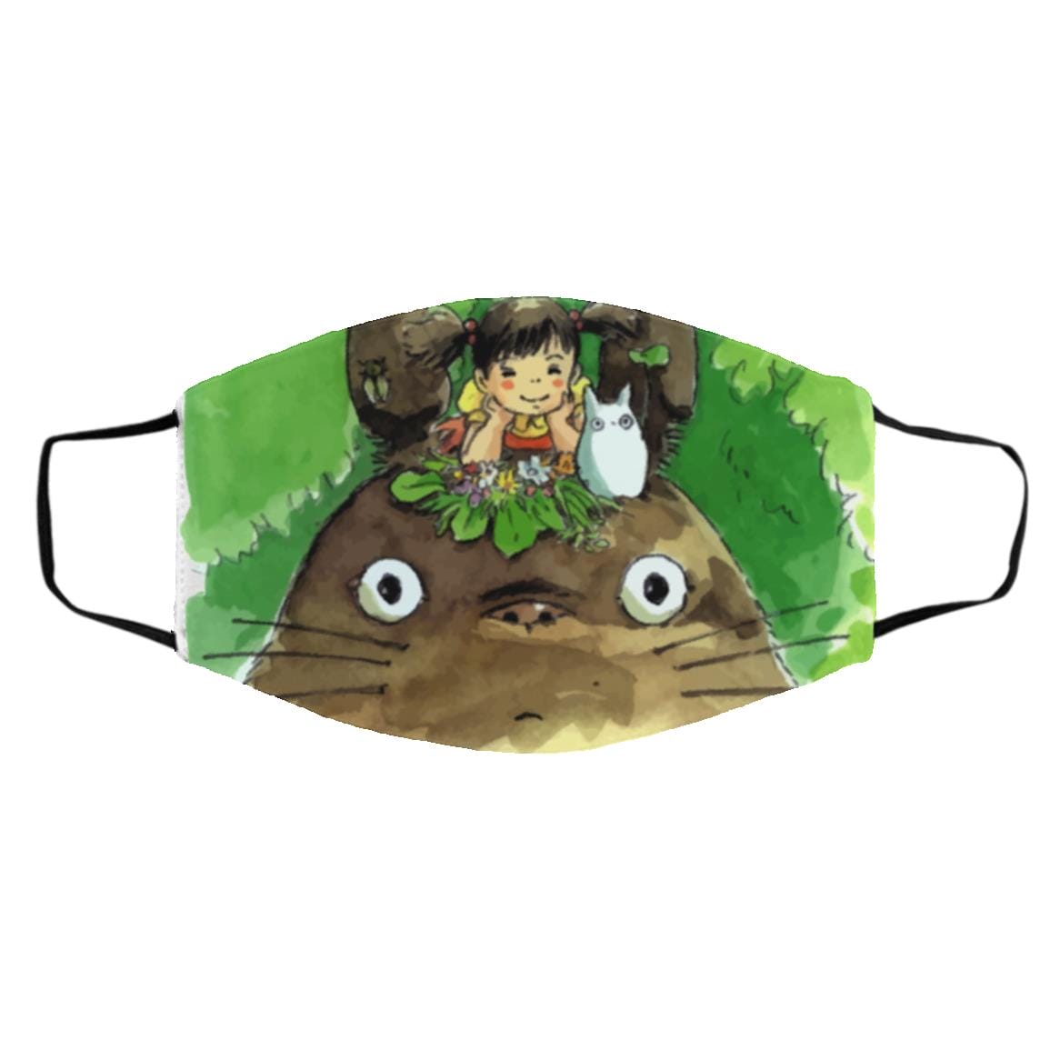 My Neighbor Totoro And Mei Water Color Art Face Mask Ghibli Store
