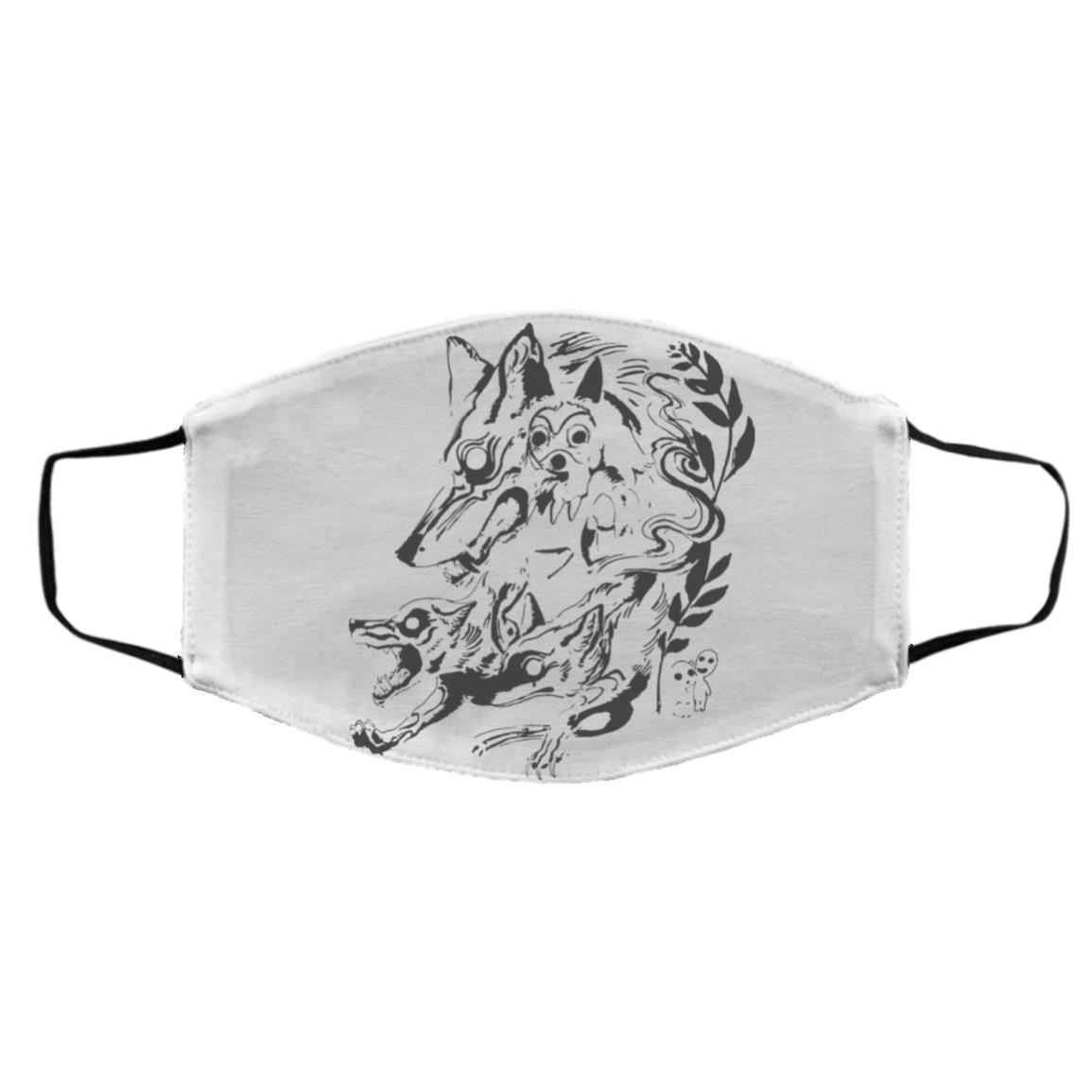 Princess Mononoke and The Wolf Creative Art Face Mask - Ghibli Store