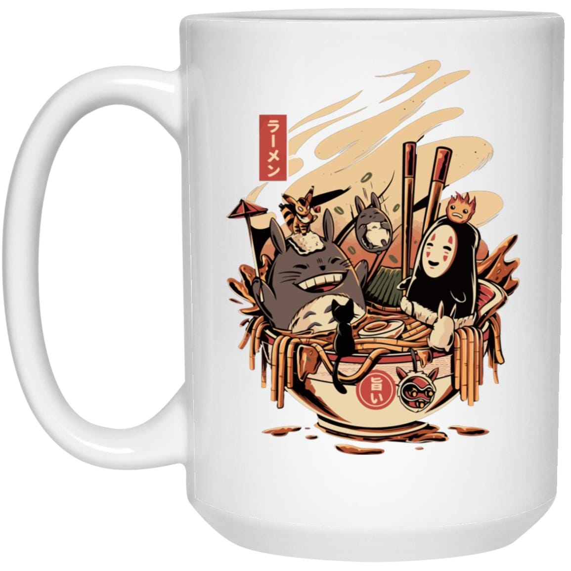 Totoro and No Face Ramen Bath Mug - Ghibli Store