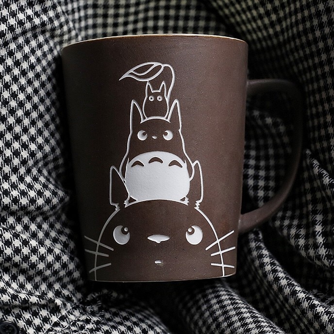 My Neighbor Totoro Ceramic Mug With Spoon And Wooden Lid - Ghibli Store