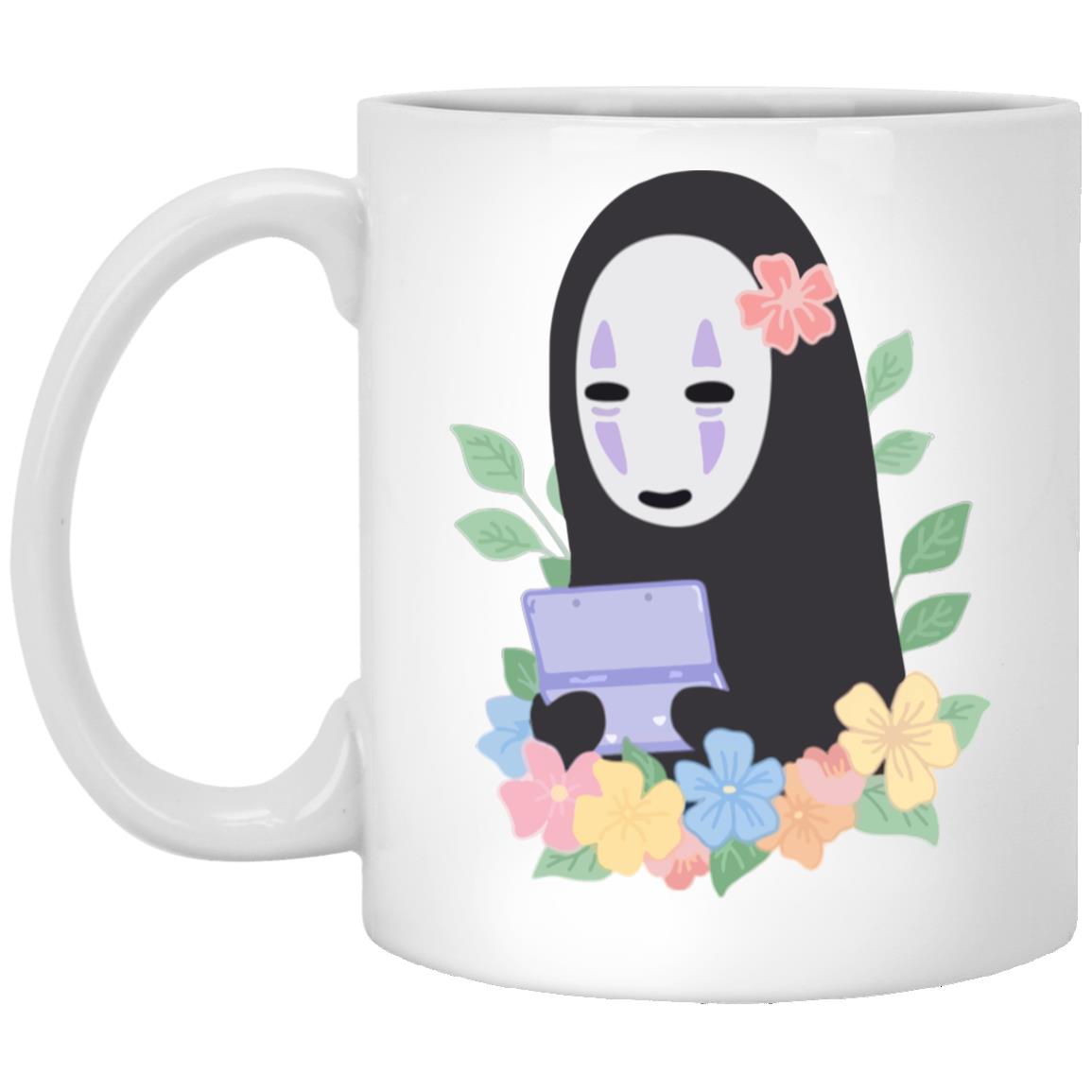 Spirited Away No Face Kaonashi Cute Flower Mug - Ghibli Store