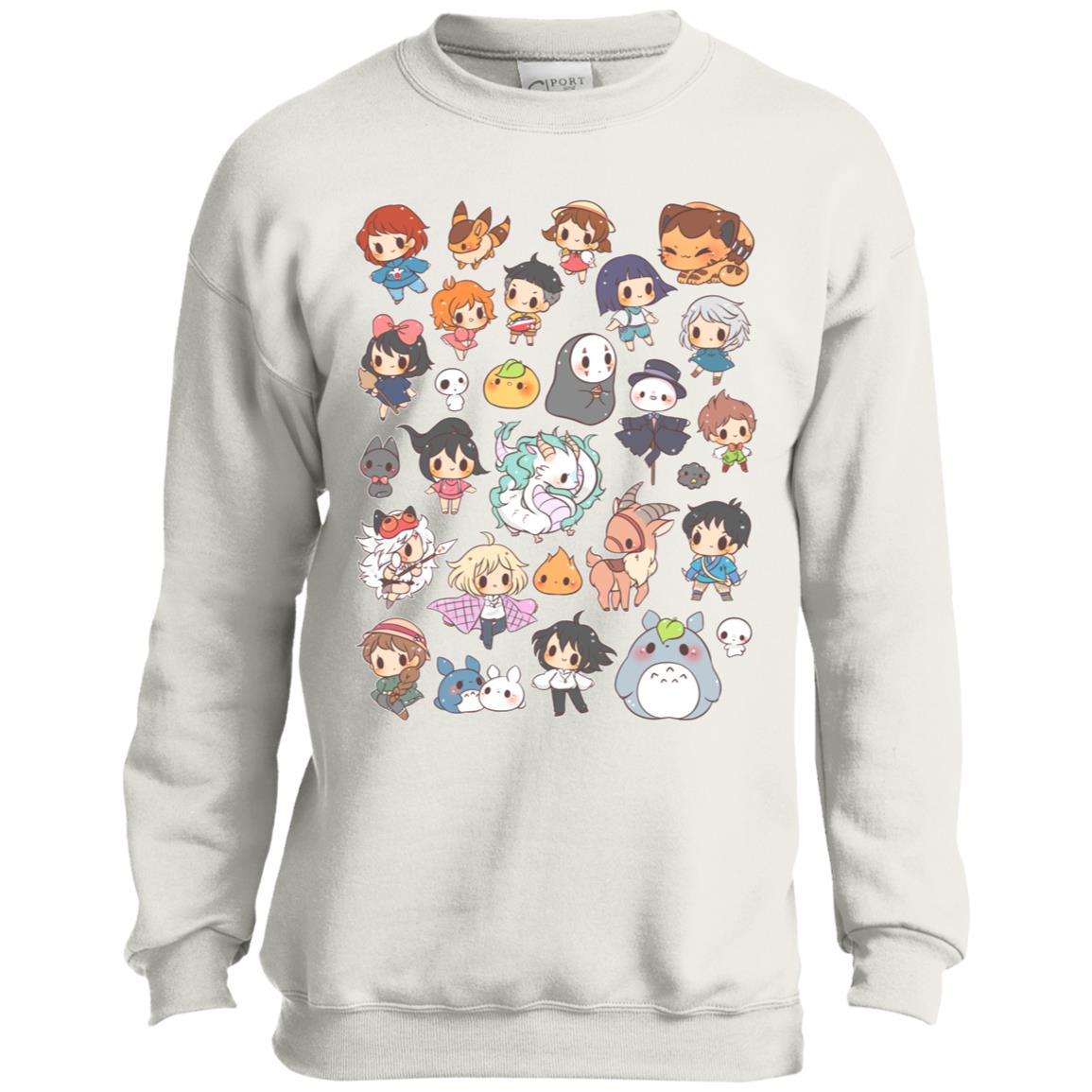 Ghibli Characters Cute Chibi Collection Sweatshirt for Kid - Ghibli Store