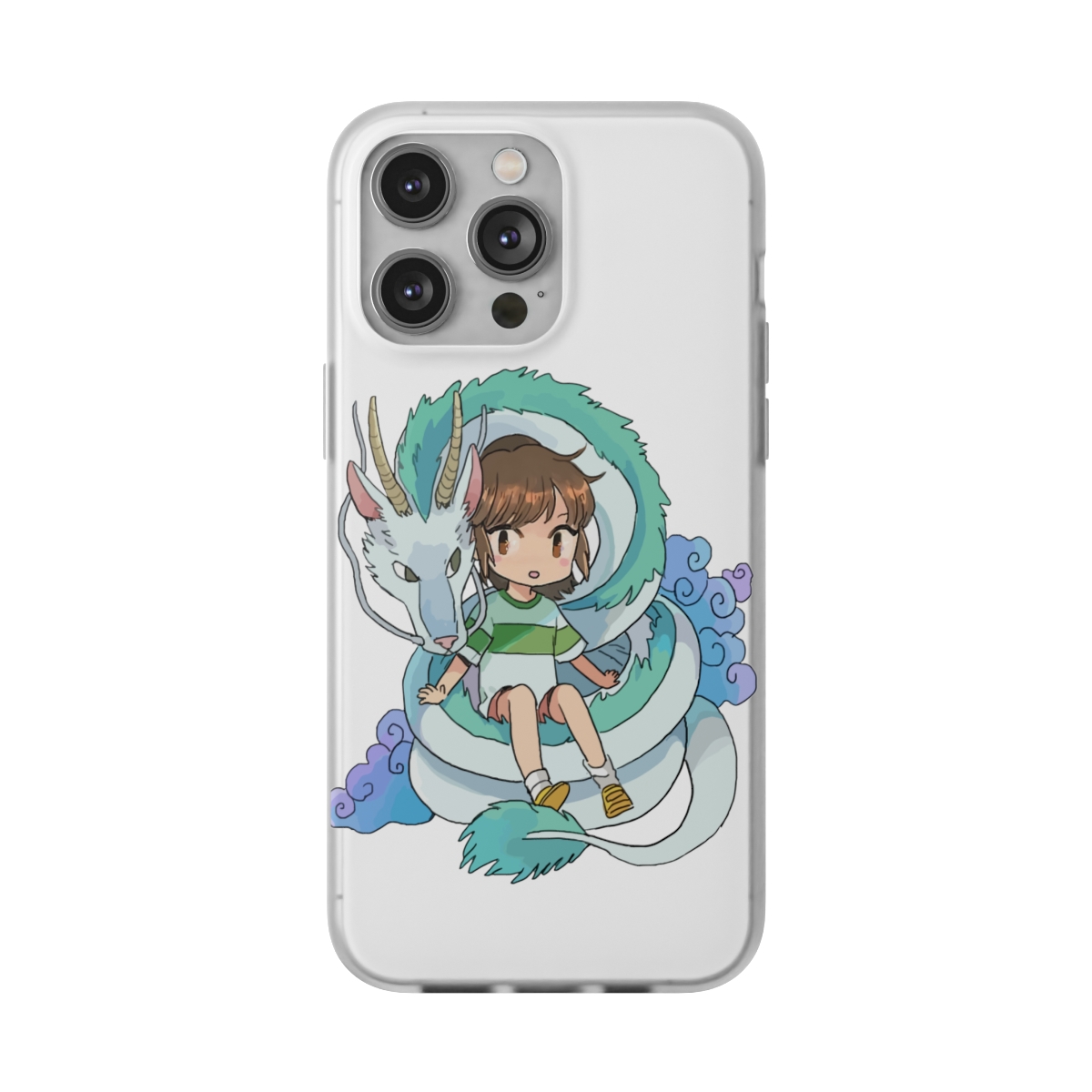 Spirited Away Chihiro and The Dragon Chibi iPhone Cases - Ghibli Store