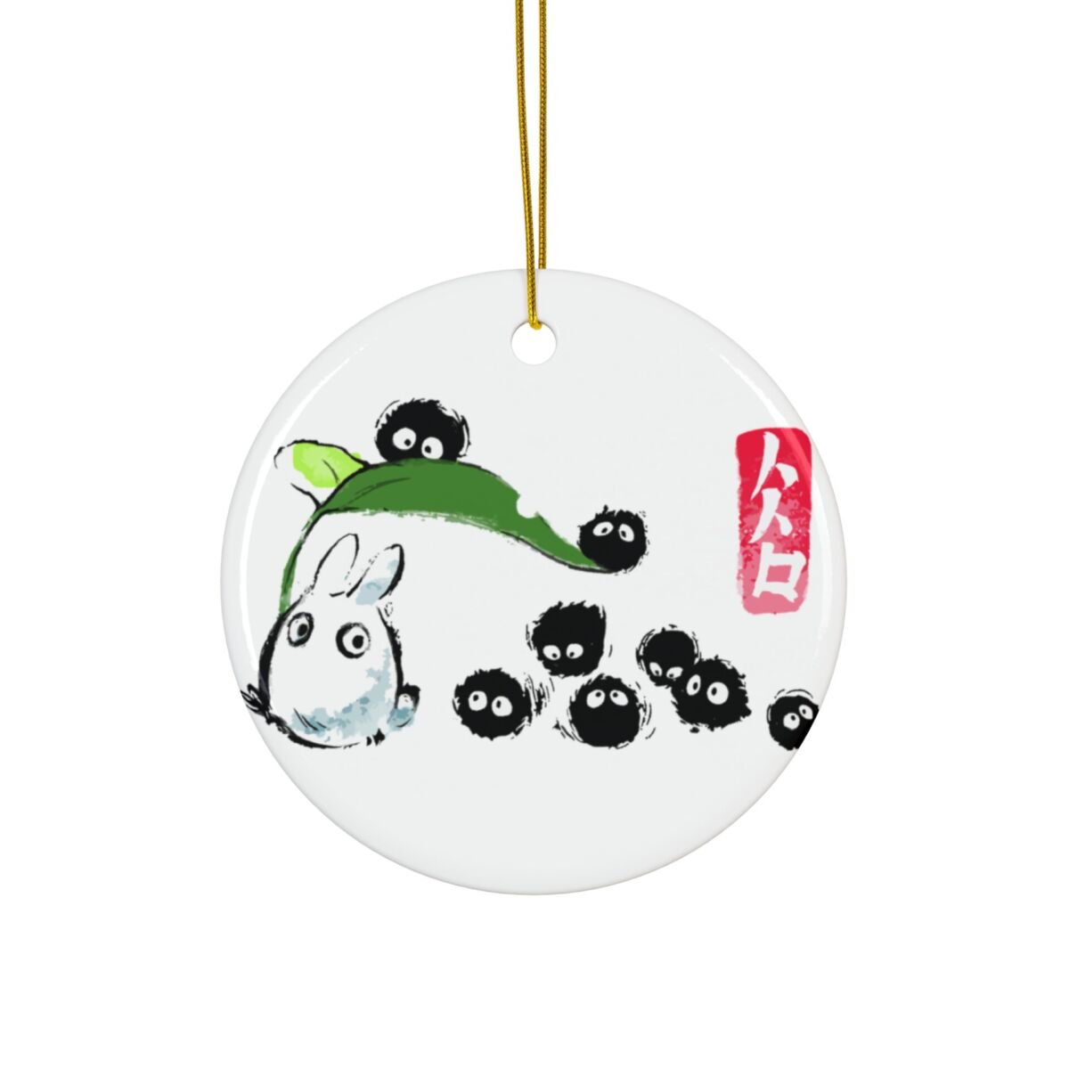 Mini Totoro and the Soot Balls Ceramic Ornament - Ghibli Store