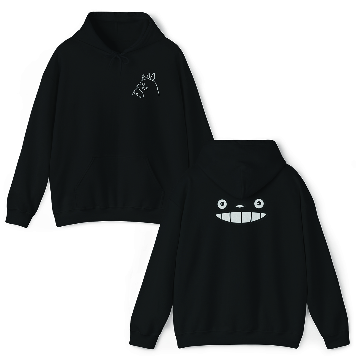 My Neighbor Totoro White Logo Embroidered Hoodie - Ghibli Store