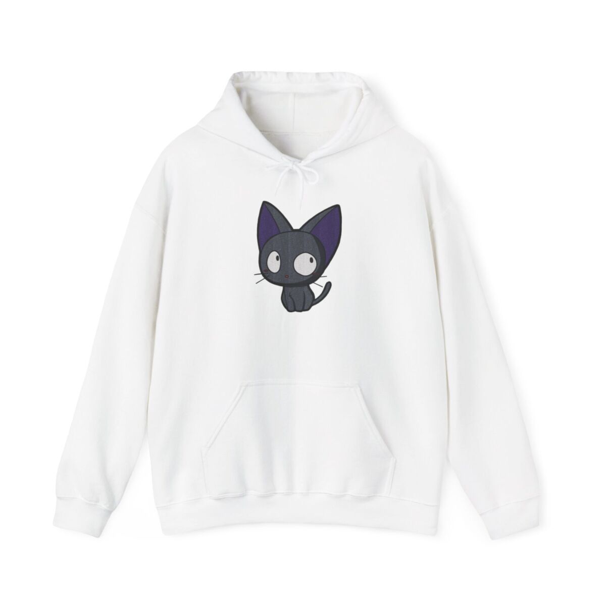 Kiki's Delivery Service - Jiji Chibi Embroidered Hoodie - Ghibli Store